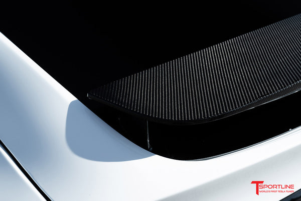 Tesla Model X Carbon Fiber Rear Wing - T Sportline - Tesla Model S, 3 ...