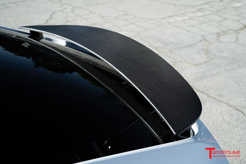 Tesla Model X Carbon Fiber Rear Wing - T Sportline - Tesla Model S, 3 ...