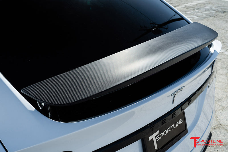 Tesla Model X Carbon Fiber Rear Wing - T Sportline - Tesla Model S, 3 ...