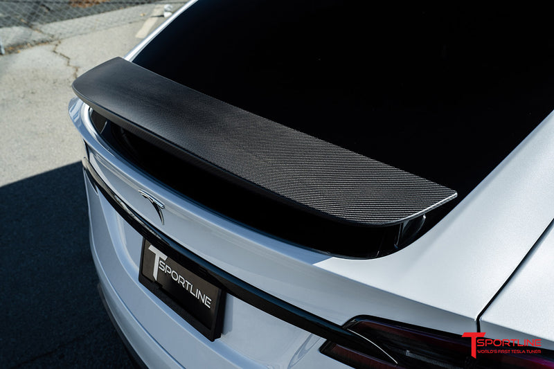 Tesla Model X Carbon Fiber Rear Wing - T Sportline - Tesla Model S, 3 ...