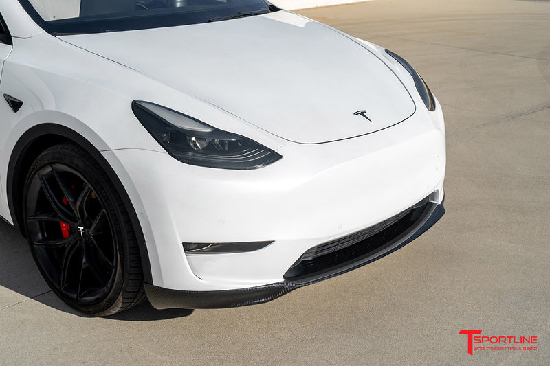 NEW - Tesla Model Y Carbon Fiber Front Apron - T Sportline - Tesla ...