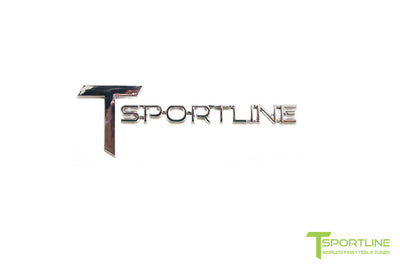 T Sportline Logo Badge Emblem - Injection Molded Chrome / Black - T ...