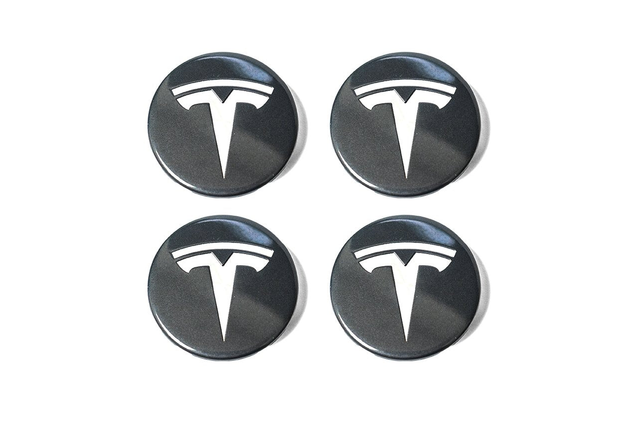 Tesla Model S Factory Center Cap Set and Wheel Lug Nut Cover Set - T ...