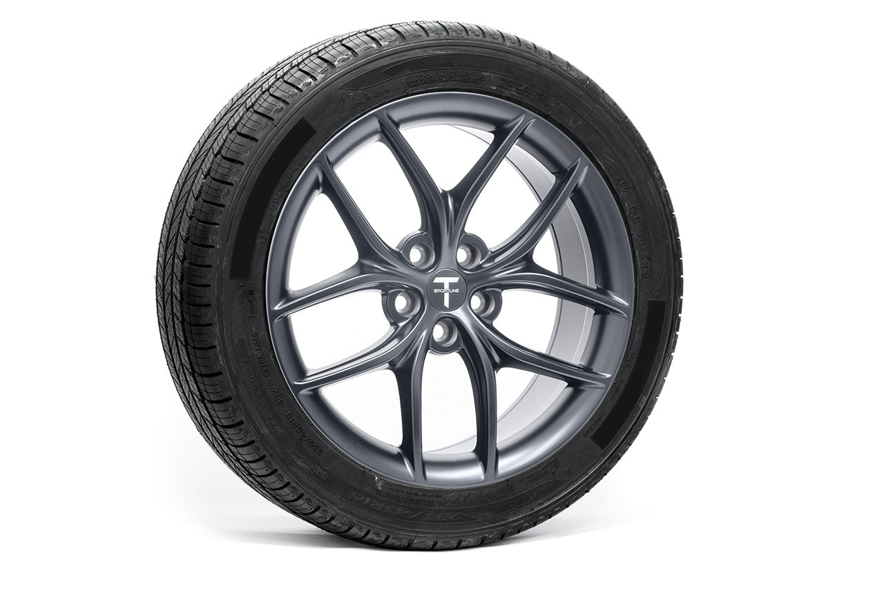 18" Tesla Wheel and Winter Snow Tire Package - Model Y - T Sportline ...