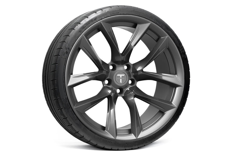 TSSF 21" Tesla Model S Long Range & Plaid Wheel and Tire Package (Set ...