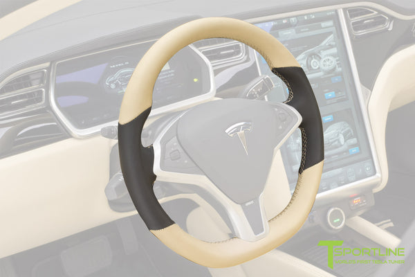 Tesla Model X Steering Wheel Custom Upholstered (2016 - 2020) - T ...