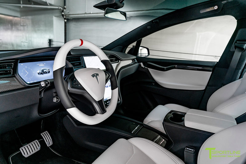 Tesla Model X Steering Wheel Custom Upholstered (2016 - 2020) - T ...