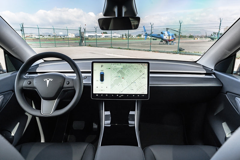 Tesla Model Y Carbon Fiber Dash Panel - T Sportline - Tesla Model S, 3 ...